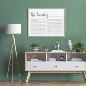 Landscape Family Proclamation Print- Simplistic Modern Uniform Text- on ...