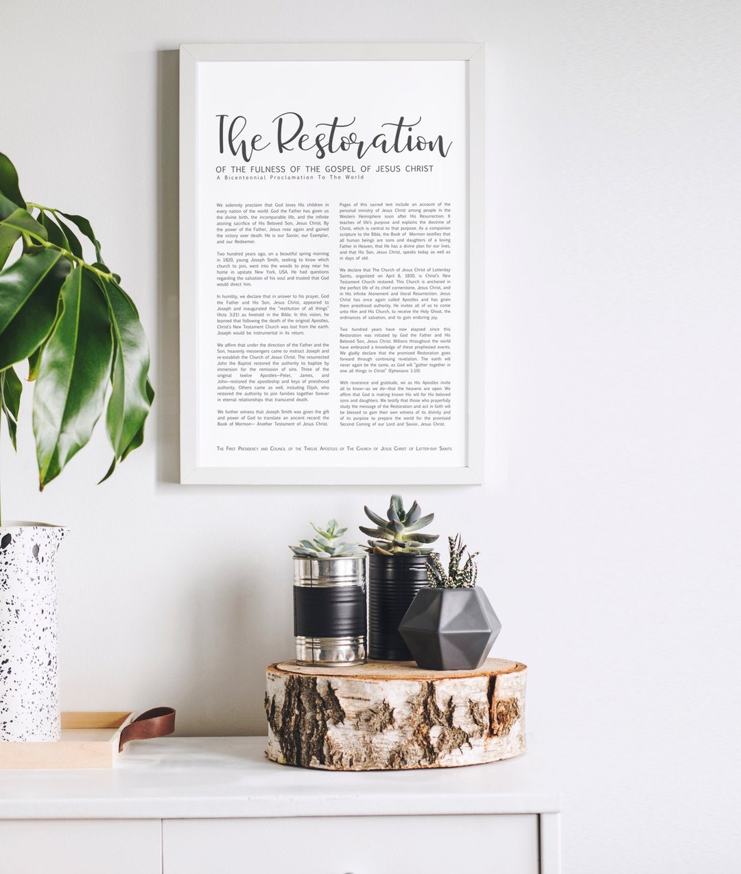 Restoration Proclamation- Premium Print- Simplistic Modern Design ...