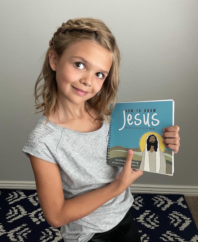 How to Draw Jesus Drawing Book Art Guide. Spiral 8x8 | Etsy