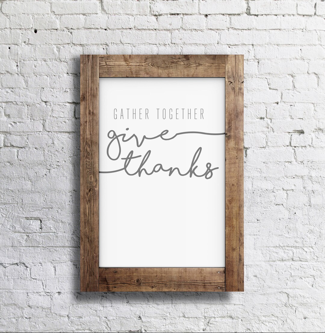 Give Thanks- Modern Thanksgiving Decor Print - Etsy