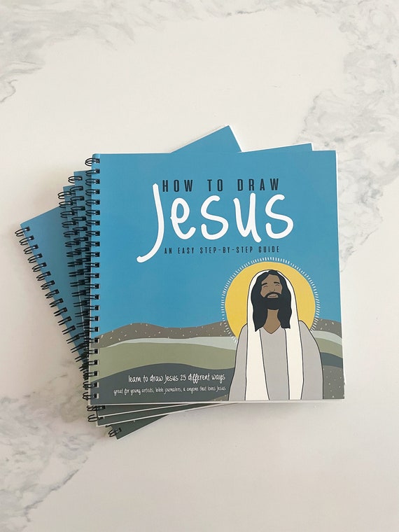 How to Draw Jesus Drawing Book Art Guide. Spiral 8x8 | Etsy