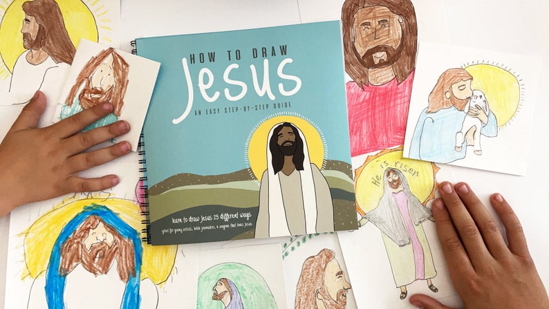 How to Draw Jesus- Drawing Book, Art Guide. Spiral 8x8 - Etsy