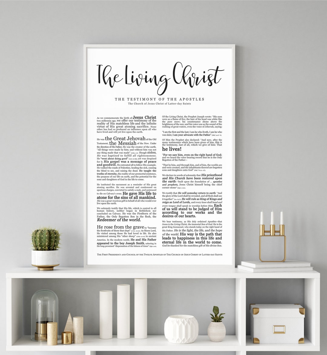 The Living Christ Print- on Premium Paper- Modern Emphasized- LDS - Etsy