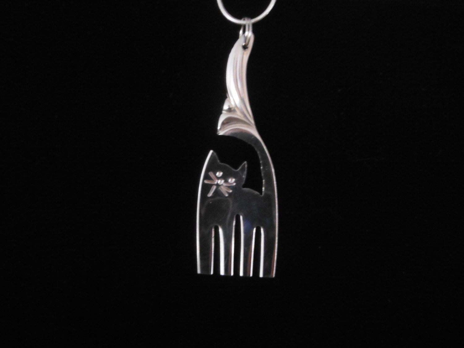 Crazy Cat Lady Silverware Jewelry Cat Necklace spoon Jewelry Fork ...