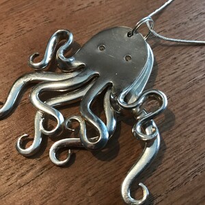 Octopus Fork Necklace. Olly Silverware Jewelry Silverware - Etsy