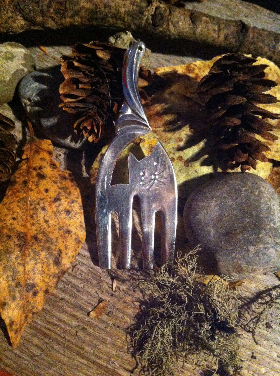 Crazy Cat Lady Silverware Jewelry Cat Necklace spoon Jewelry Fork ...