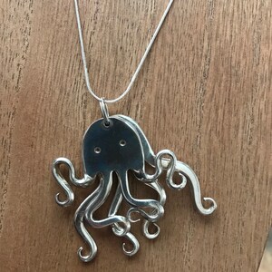 Octopus Fork Necklace. Olly Silverware Jewelry Silverware - Etsy