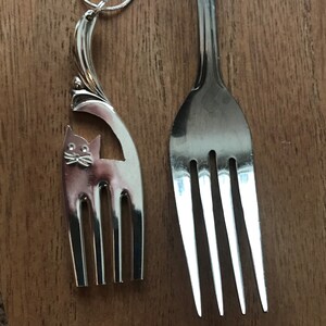 Crazy Cat Lady Silverware Fork Necklace Cat Jewelry Silverware Jewelry ...