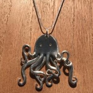 Octopus Fork Necklace. Olly Silverware Jewelry Silverware - Etsy