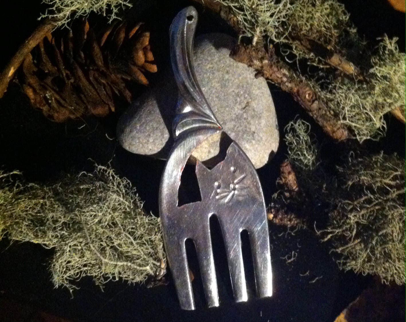 Crazy Cat Lady Silverware Jewelry Cat Necklace spoon Jewelry Fork ...