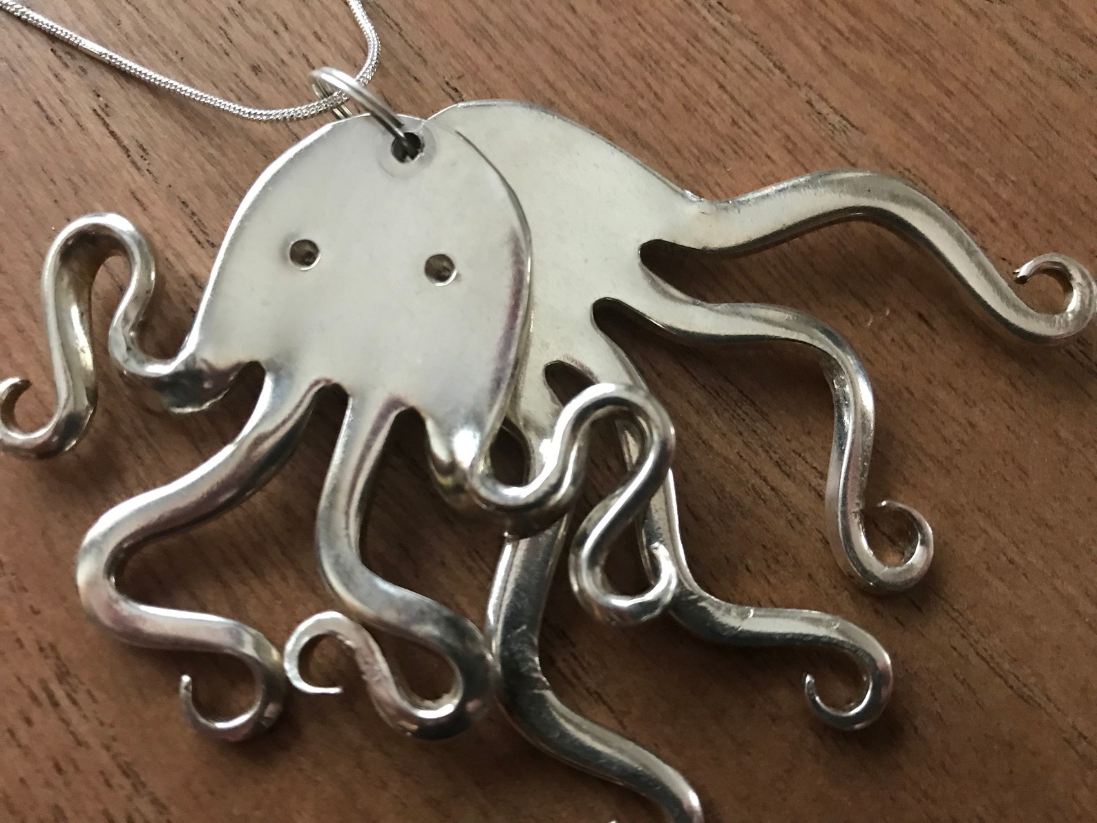 Octopus Fork Necklace. Olly Silverware Jewelry Silverware - Etsy
