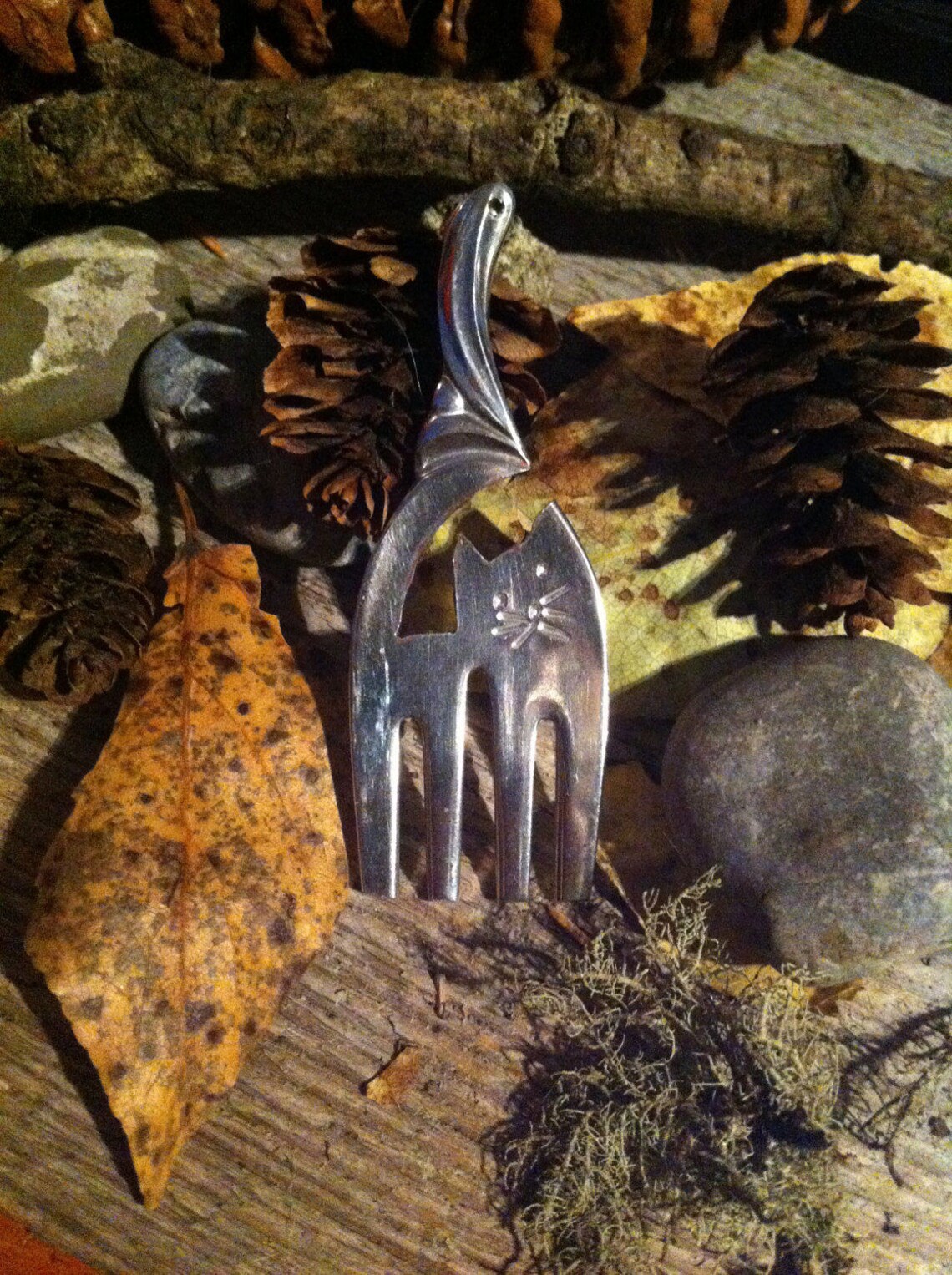 Crazy Cat Lady Silverware Jewelry Cat Necklace spoon Jewelry Fork ...