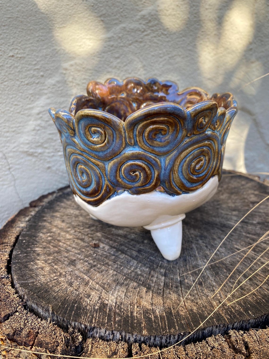 Spiral Ceramic Pot - Etsy