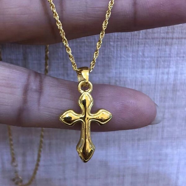 24k Gold Cross - Etsy