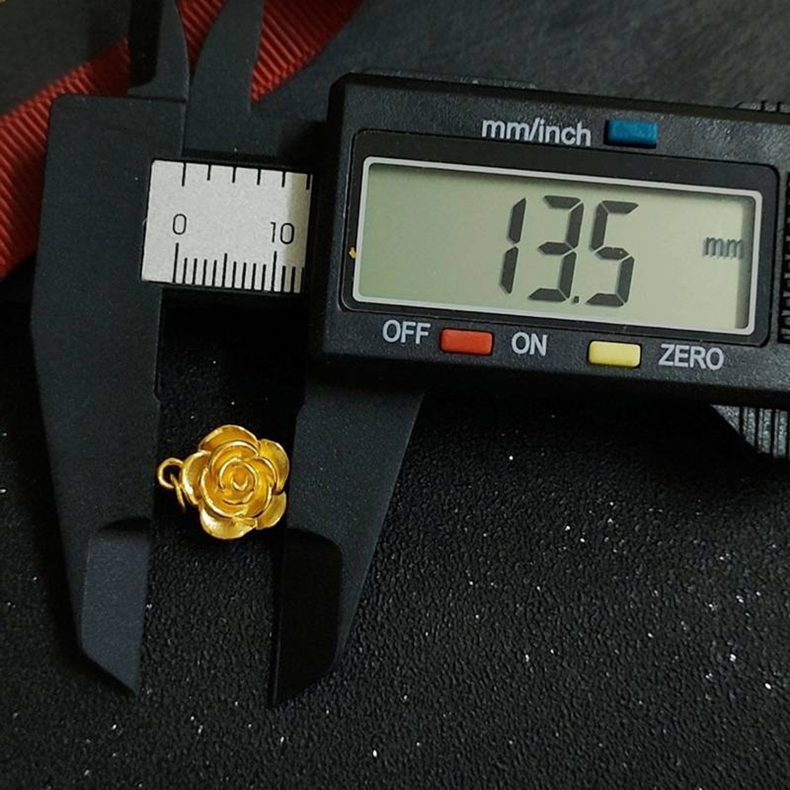 Genuine Pure Gold 999 Gold 24K Gold Rose Flower Pendant - Etsy