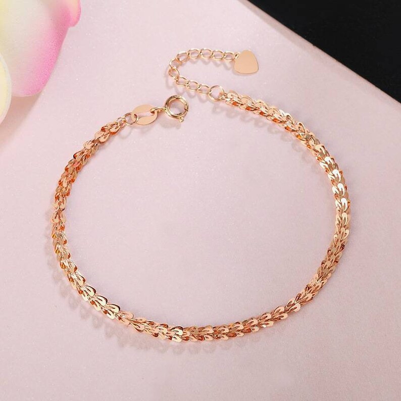 Genuine 18K gold solid bracelet Au750 stamped gold 75% of | Etsy