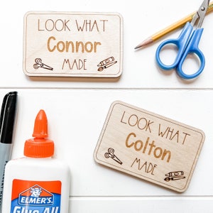 Look What I Made Magnet Back to School Supplies Kids Art - Etsy