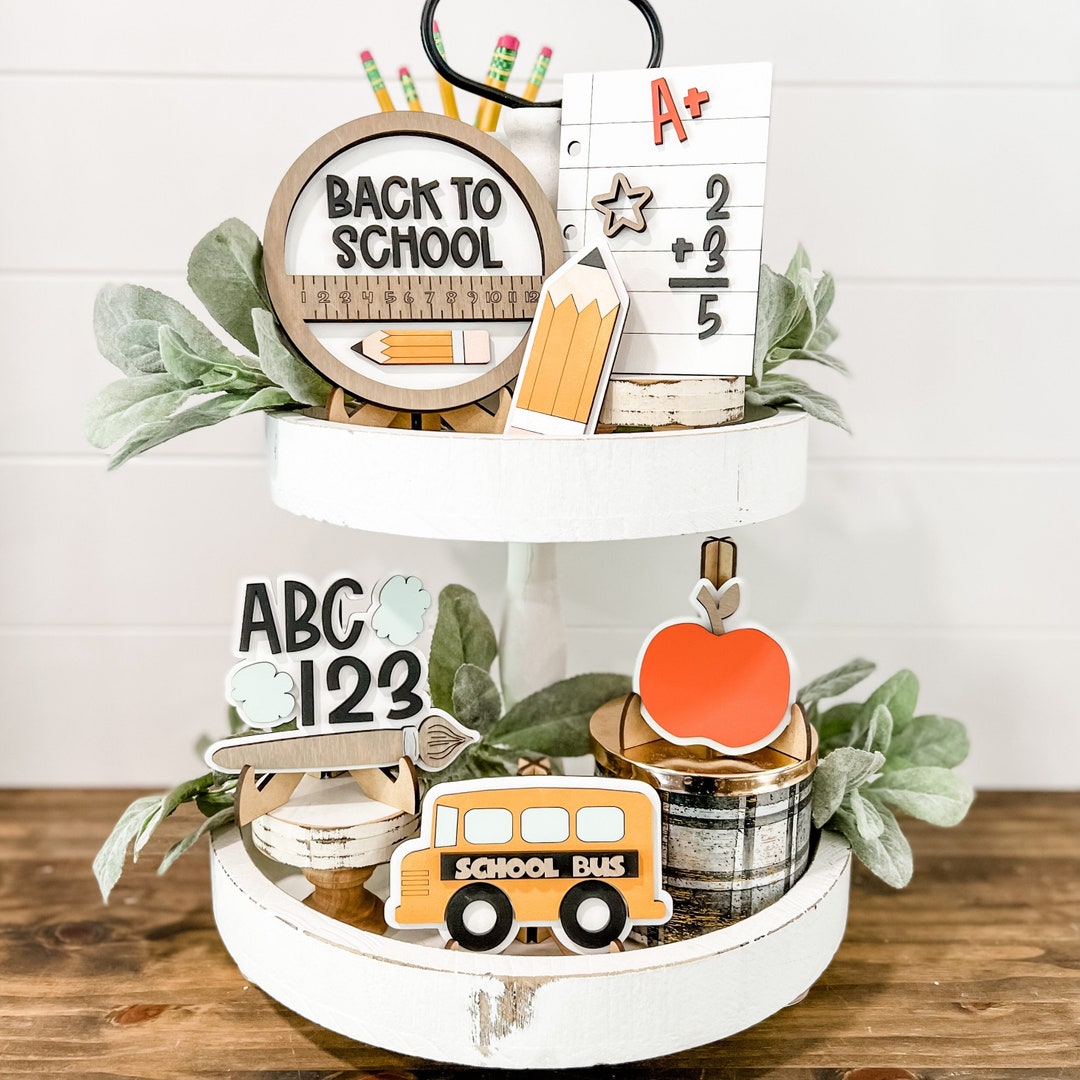 Back to School Decor | Back to School Tier Tray Decor | Fall Tier Tray ...