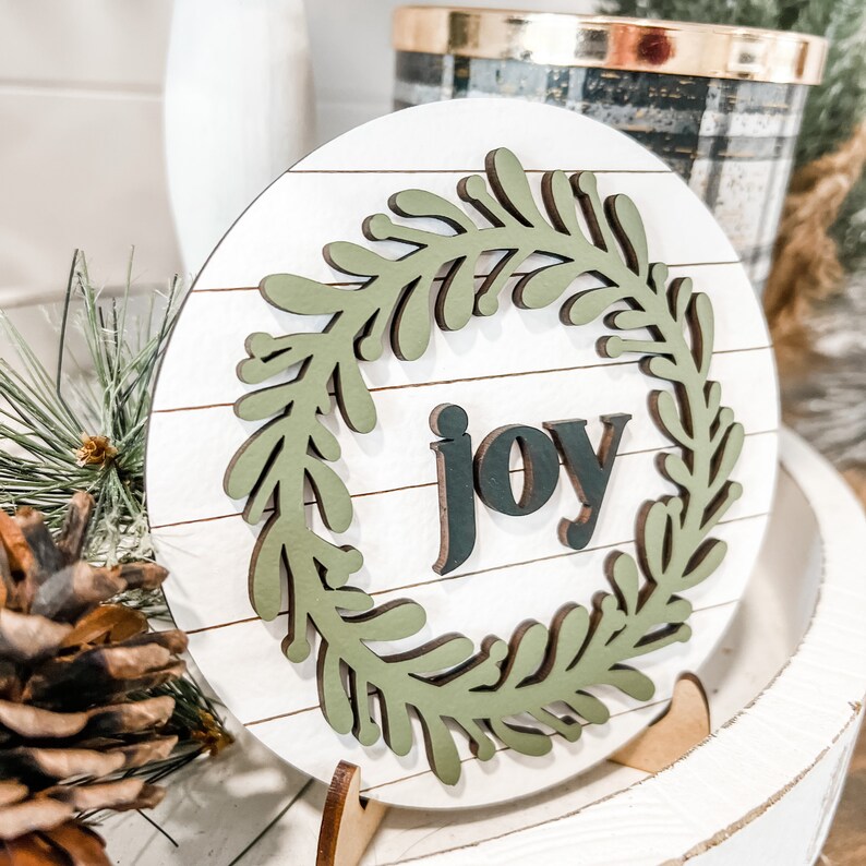 Christmas Tiered Tray Decor Bundle Neutral Christmas Decor Etsy