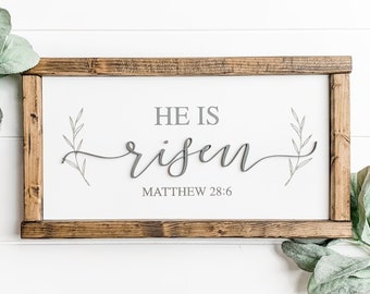 He is Risen Sign - Etsy