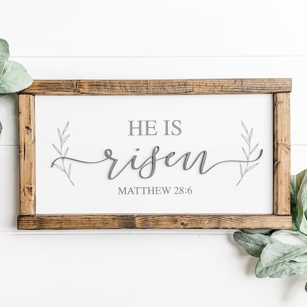 He is Risen Sign - Etsy
