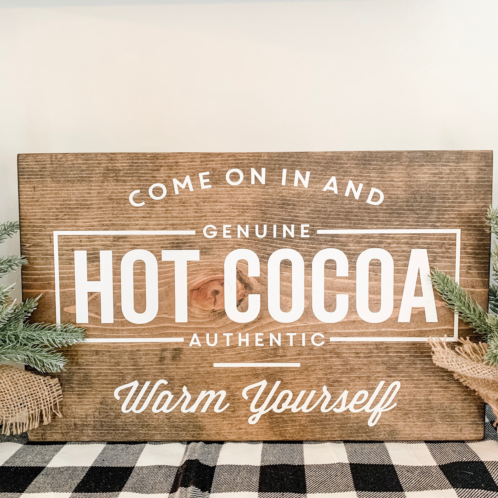Hot Cocoa Sign | Hot Cocoa Bar Sign | Hot Chocolate Bar | Wood Signs ...