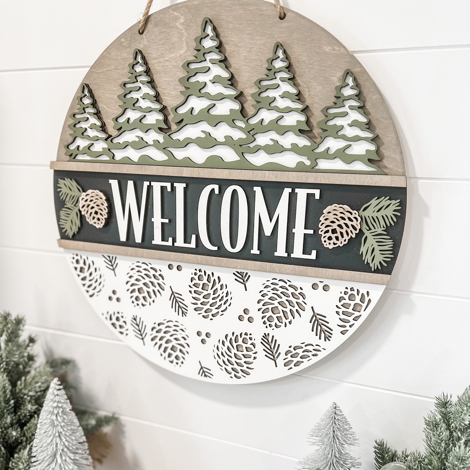 Winter Door Hanger Winter Door Sign Winter Door Decor Christmas Door ...