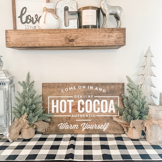 Hot Cocoa Sign Hot Cocoa Bar Sign Hot Chocolate Bar Wood | Etsy