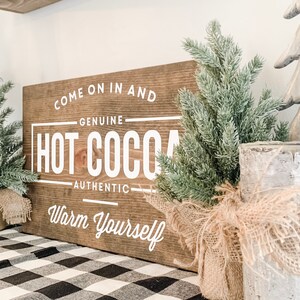 Hot Cocoa Sign | Hot Cocoa Bar Sign | Hot Chocolate Bar | Wood Signs ...