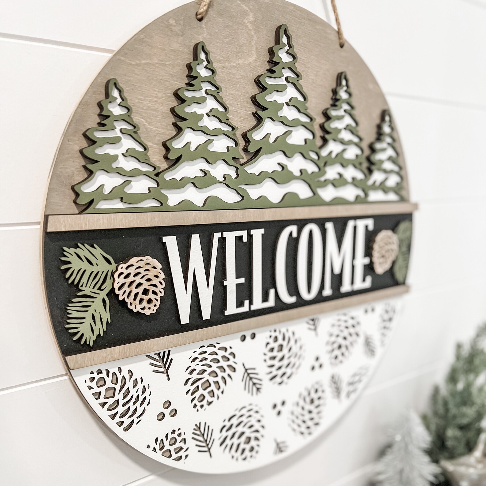 Winter Door Hanger Winter Door Sign Winter Door Decor Christmas Door ...