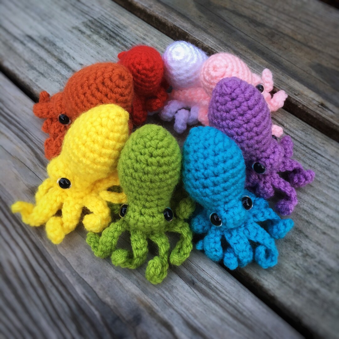 Tiny Octopus Keychain Stuffie - Etsy