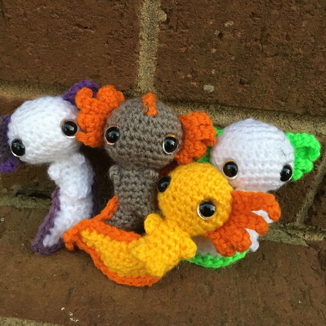Tiny Axolotl Keychain Stuffie - Etsy