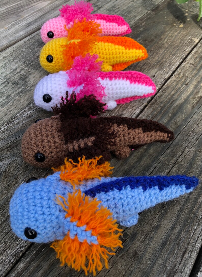 Minecraft Inspired Crochet Axolotl Amigurumi Stuffie Plushie - Etsy