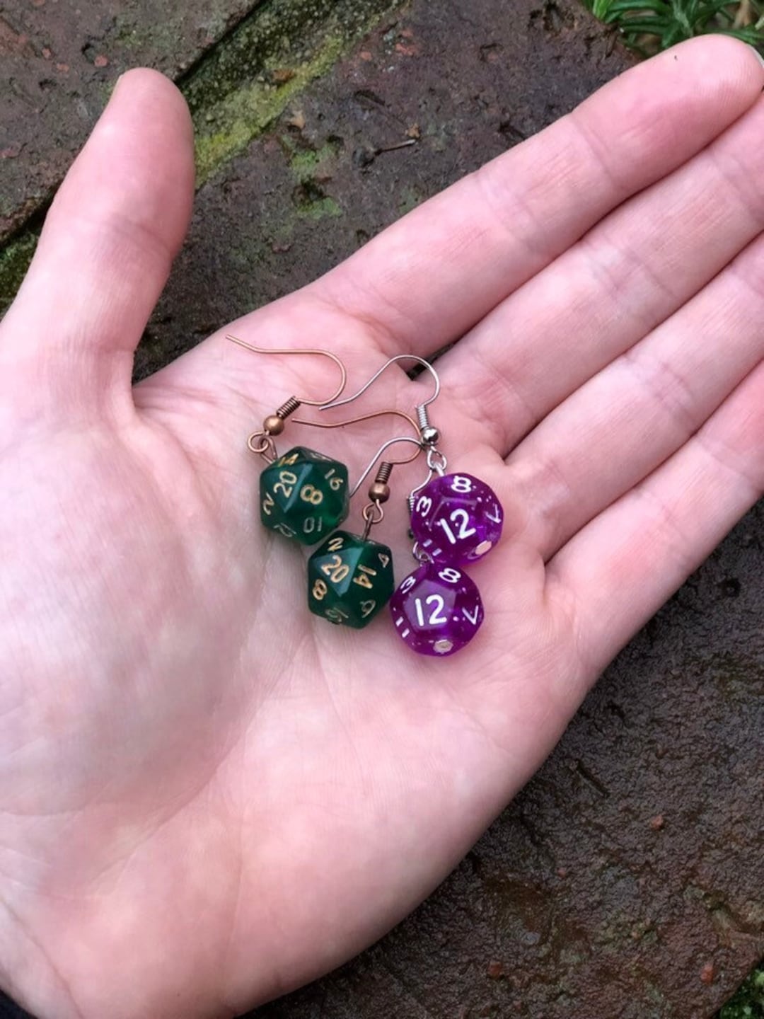 Miniature Dice Earrings Polyhedral Dnd Dungeons and Dragons ...