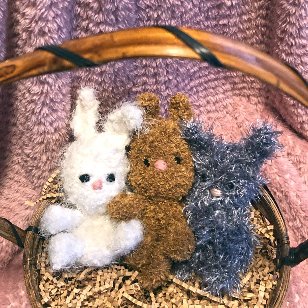 Baby River Bunny Plushie / Crochet Snuggler / Bunny Stuffed Animal ...