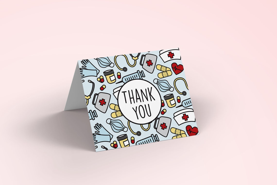 Instant Download Nurse Thank You Card, Printable Doctor Appreciation ...