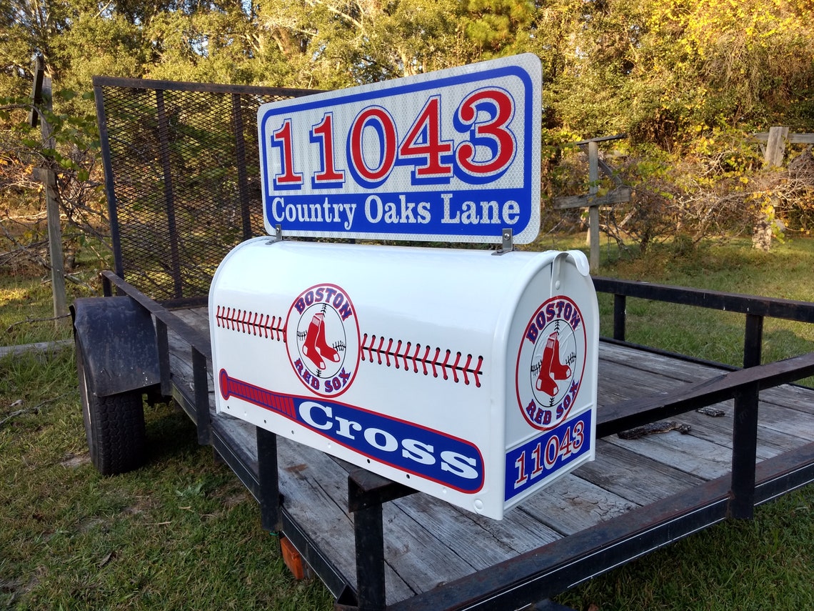 Custom Mailbox with Matching Reflective Address Sign Help | Etsy