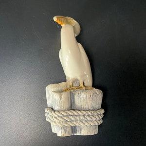 G.H. Cook Company Pelican Standing on Dock Pilings Sculpture Vintage ...