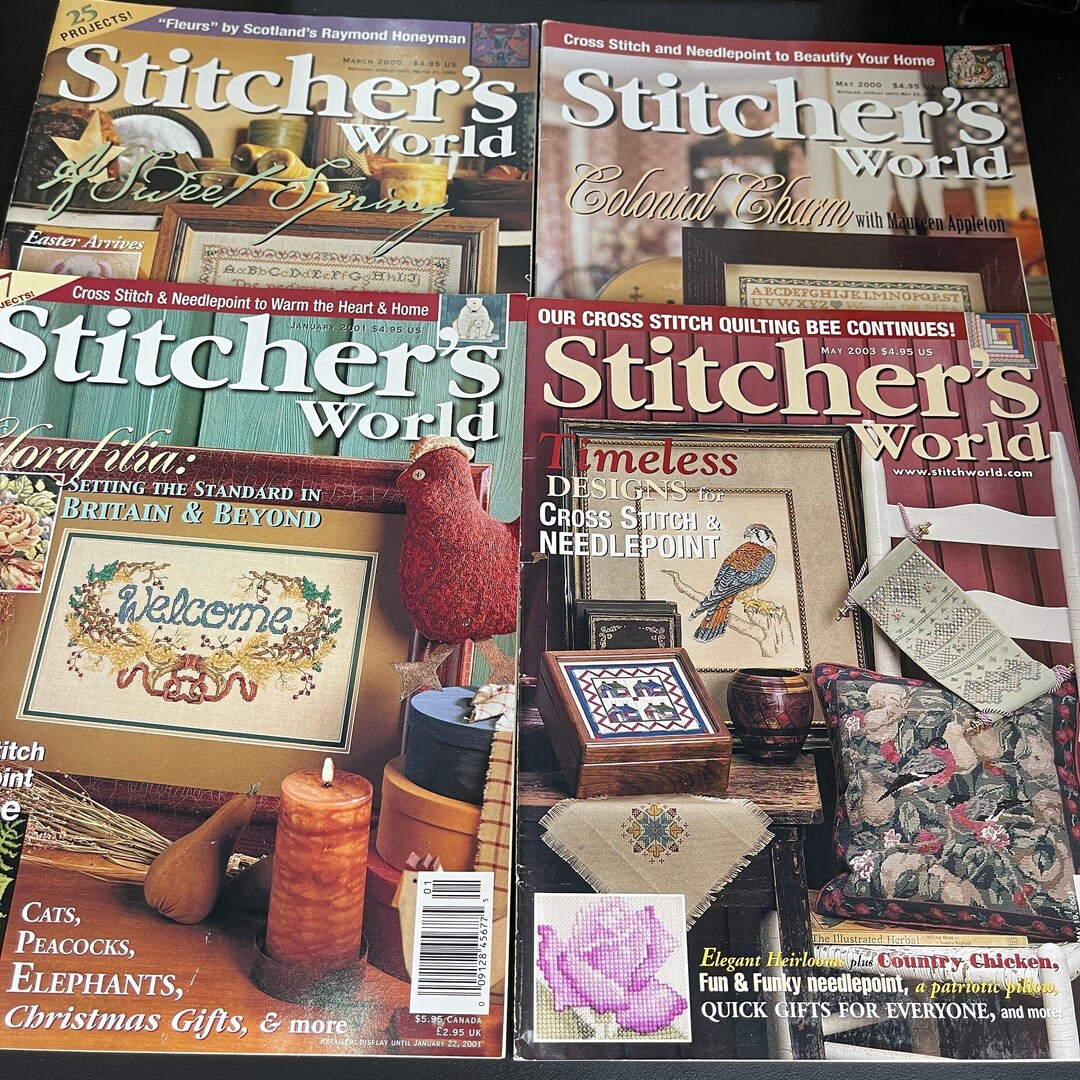 Stitcher's World Mixed Lot of 5 Vintage Chart Magazines See Pictures ...