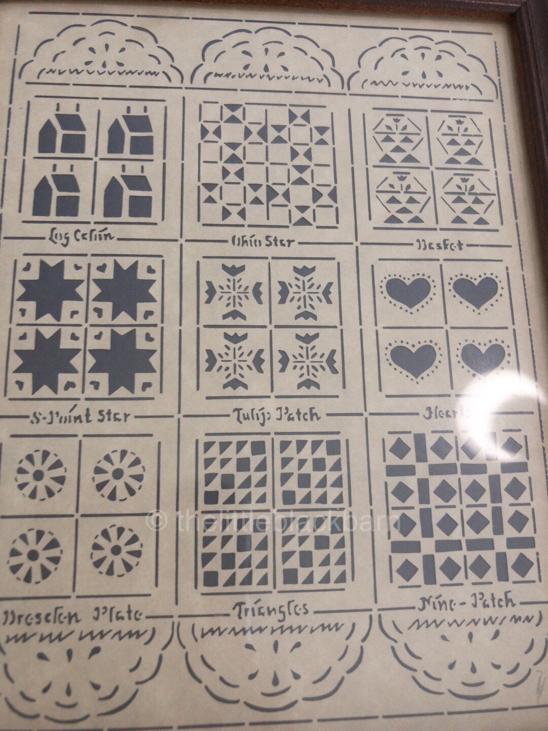 Scherenschnitte Quilt Pattern Paper Art Vintage Finished - Etsy