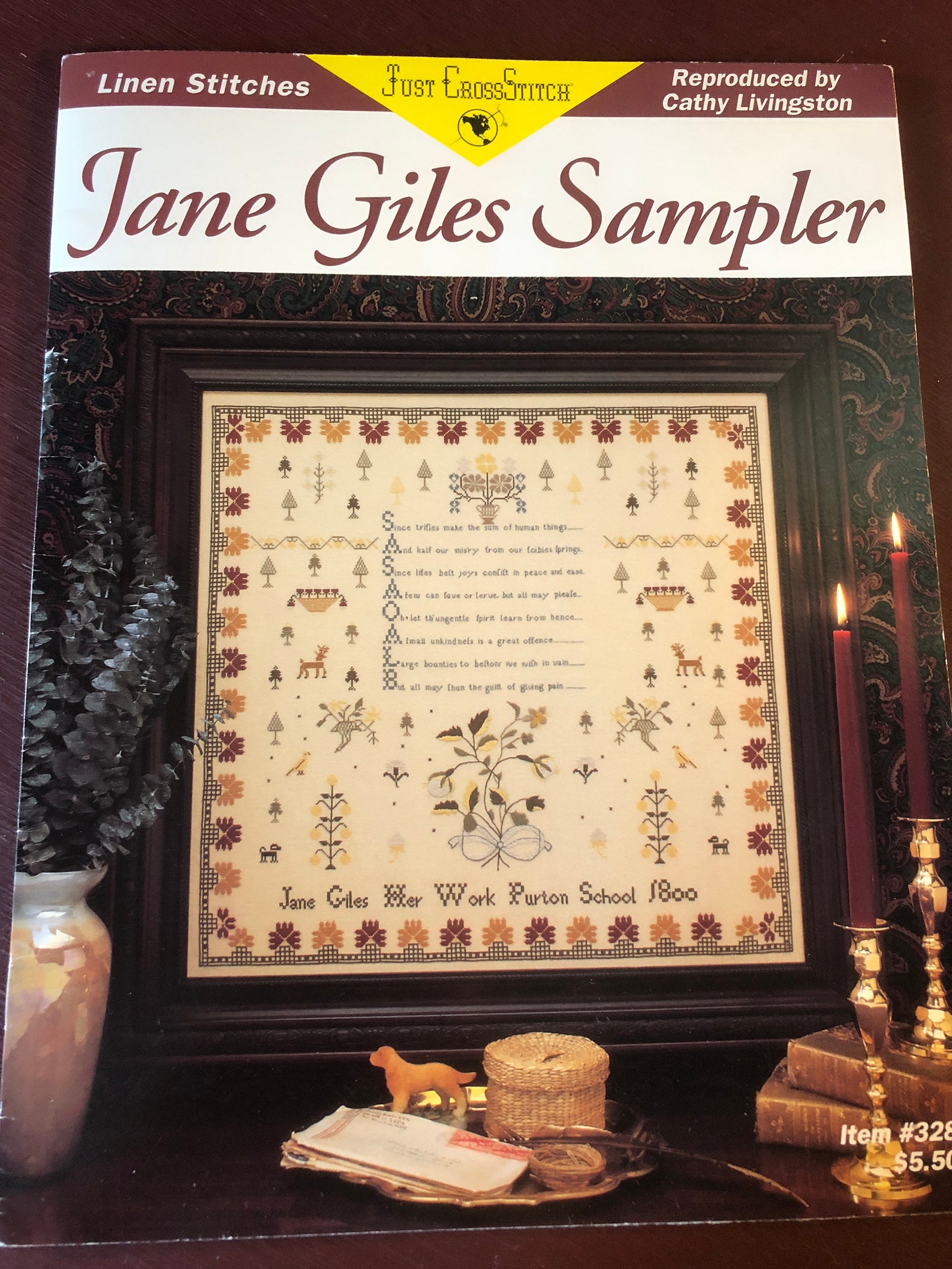 Just Cross Stitch Jane Giles Sampler Vintage 1993 Counted - Etsy
