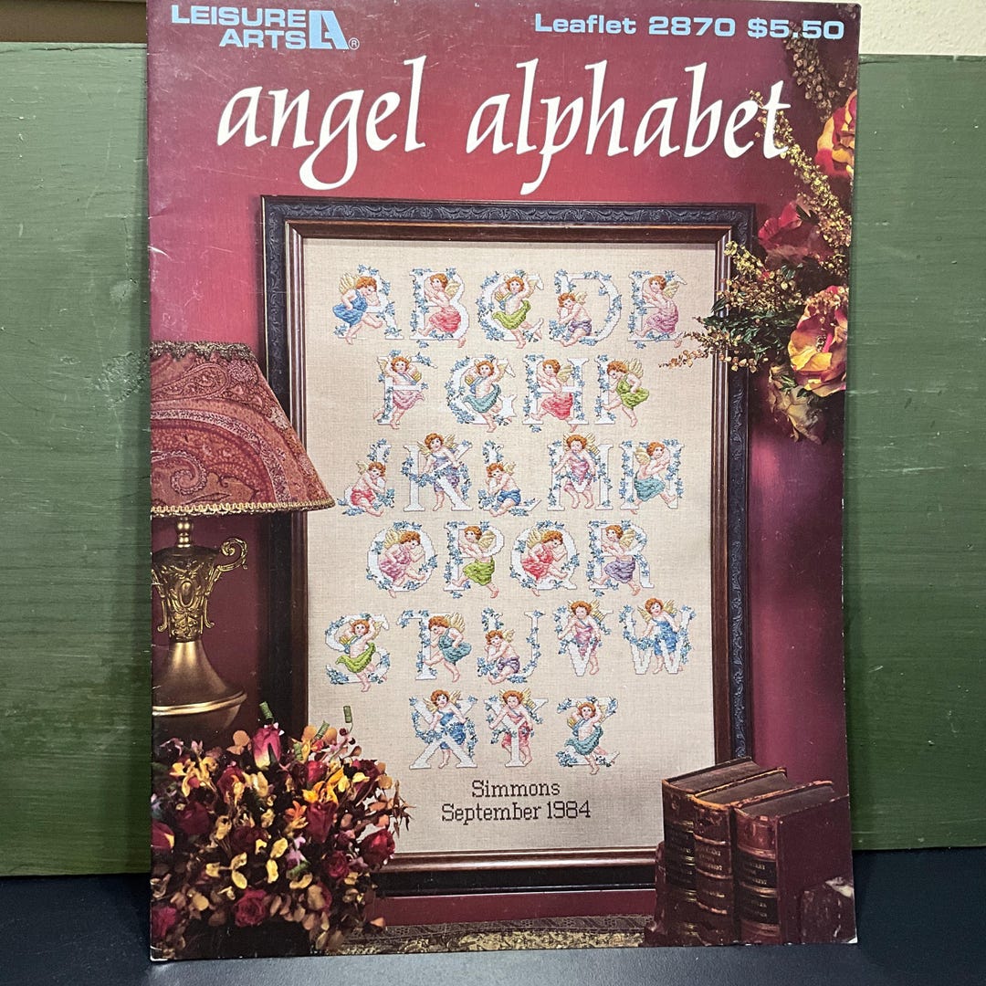 Leisure Arts Angel Alphabet Leaflet 2870 Counted Cross Stitch Chart - Etsy