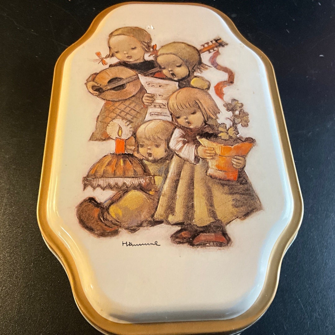 M.J. Hummel Vintage Children Singing Tin Keepsake/trinket Box - Etsy
