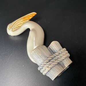 G.H. Cook Company Pelican Standing on Dock Pilings Sculpture Vintage ...