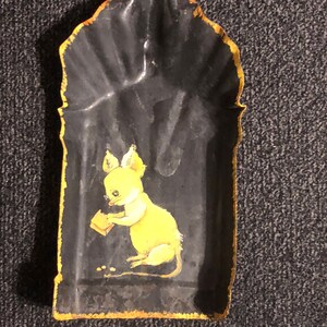 Hand Painted Coal Shovel Mouse With Cheese Vintage | Etsy