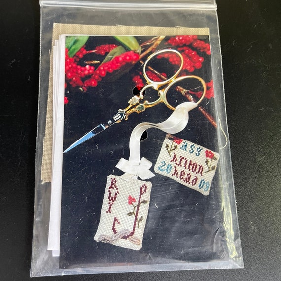 Hook & Worm Scissor Fob Cross Stitch Kit - Etsy