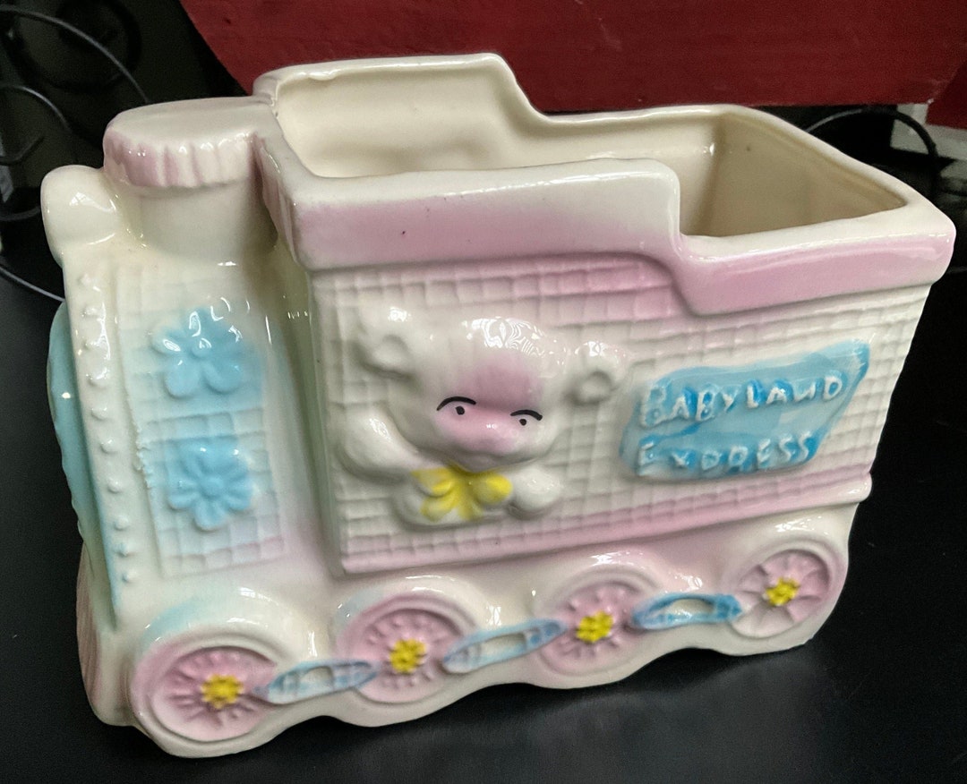 Beautiful Babyland Express Teddy Bear Driving a Choo-choo Train Nursery ...