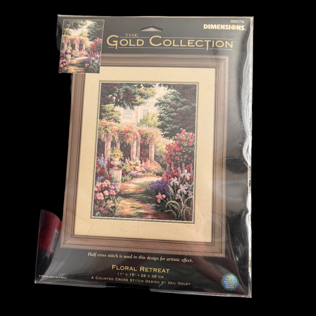 Dimensions the Gold Collection Floral Retreat 35079 Cross Stitch Kit - Etsy