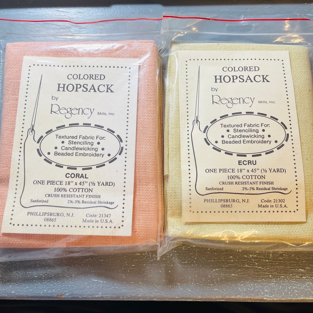 Regency Mills, Colored Hopsack, 18 B 45 Inches,1/2 Yard, Choice of 2 ...