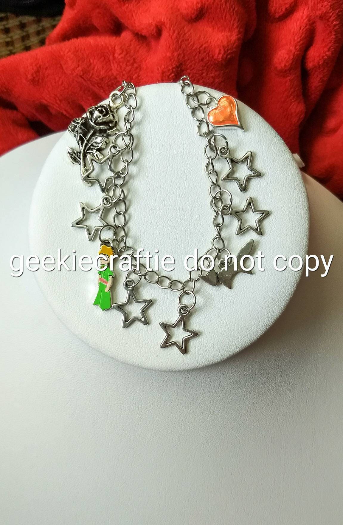 The Little Prince - Inspired Charm Bracelet Hand Painted Enamel Charm ...